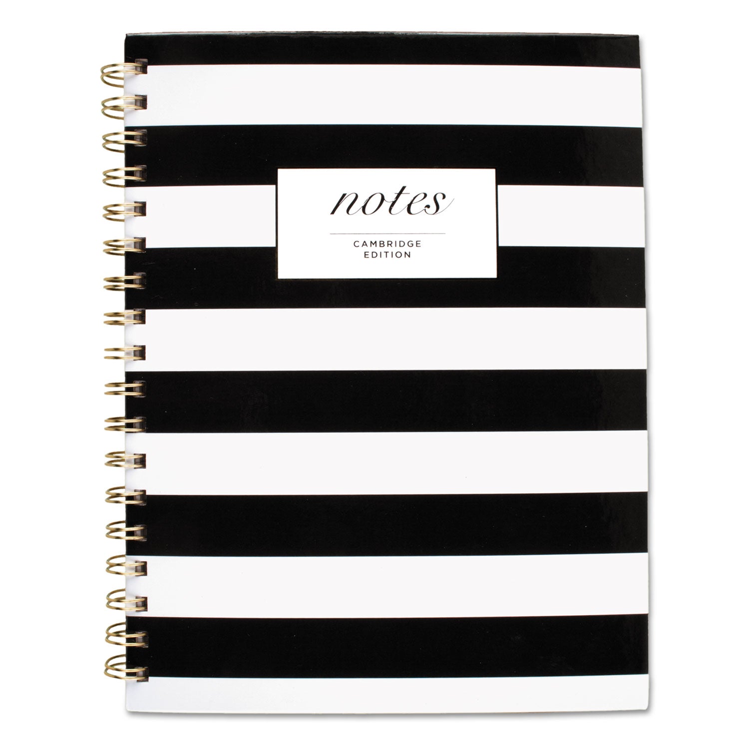 Black and White Striped Hardcover Notebook, 1 Subject, Wide/Legal Rule ...