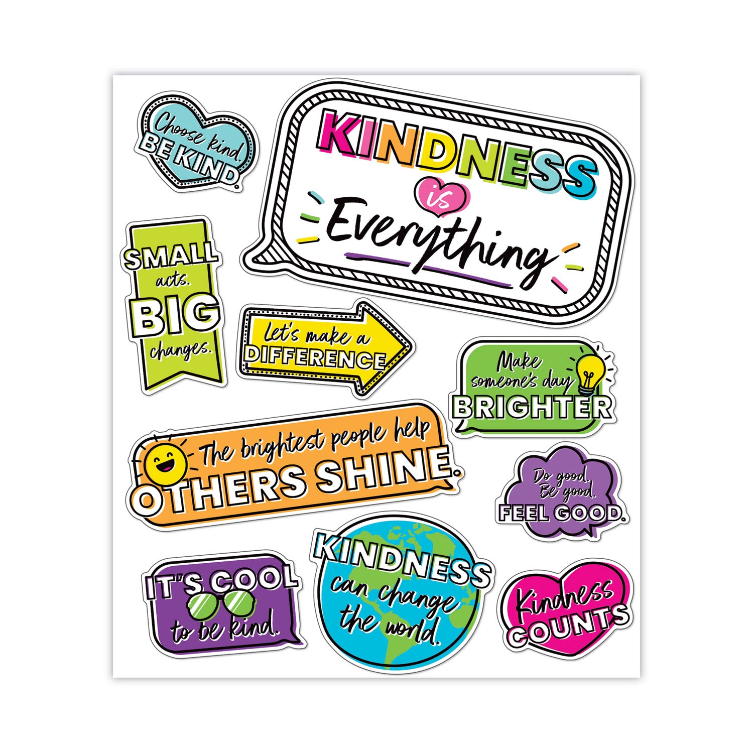 Kind Vibes Mini Bulletin Board Set, Motivation/Inspiration, 14 Pieces ...