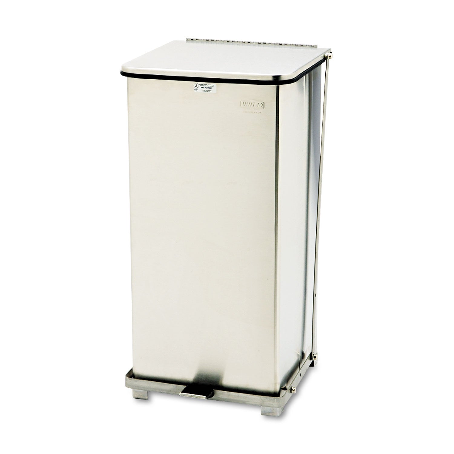 Defenders Biohazard Step Can, Square, Steel, 13 gal, Stainless Steel by ...