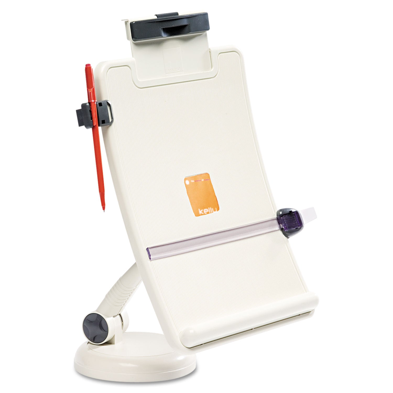 Copyholder with Curved Tray and Weighted Base, 75 Sheet Capacity ...