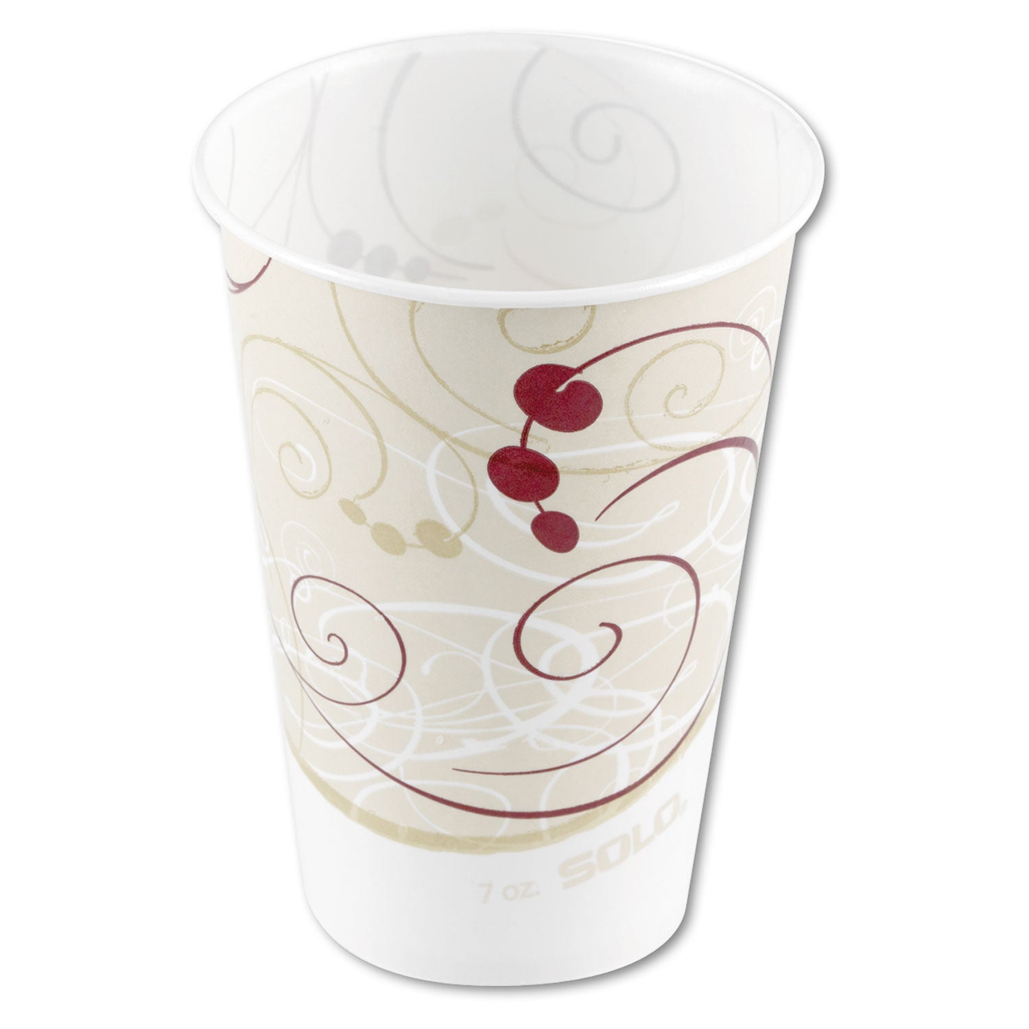 Symphony Design Wax-Coated Paper Cold Cup, 7 oz, Beige/White, 100 ...