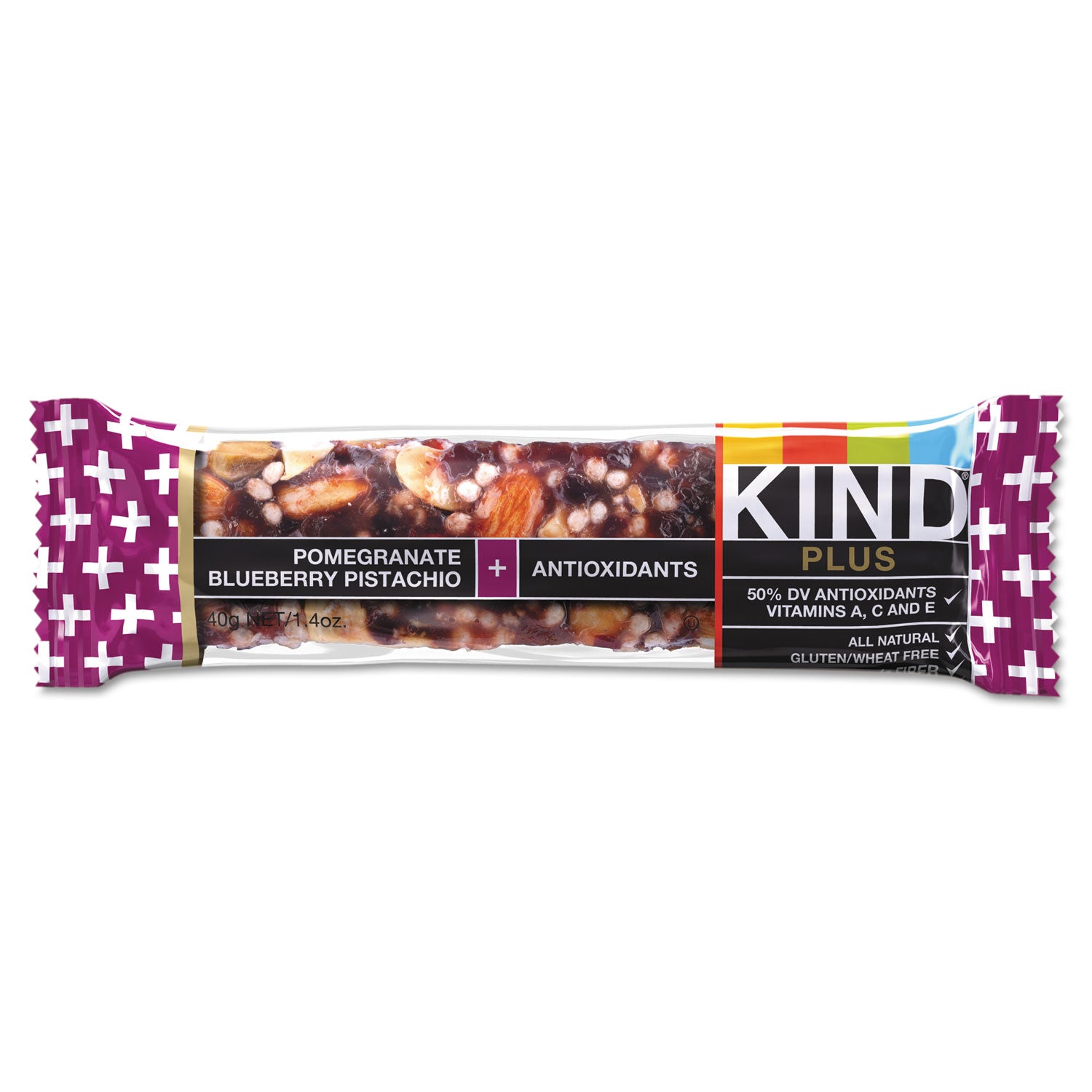 Plus Nutrition Boost Bar, Pom. Blueberry Pistachio/Antioxidants, 1.4 oz ...