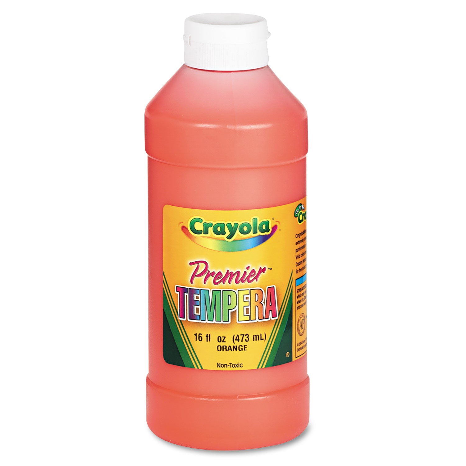 Premier Tempera Paint, Orange, 16 oz Bottle by Crayola CYO541216036