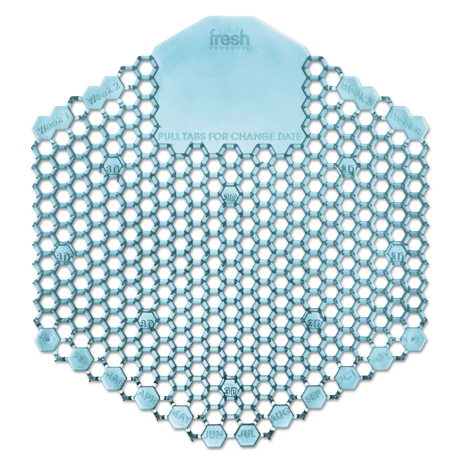 Wave 3D Urinal Deodorizer Screen, Ocean Mist Scent, Blue, 10 Screens ...