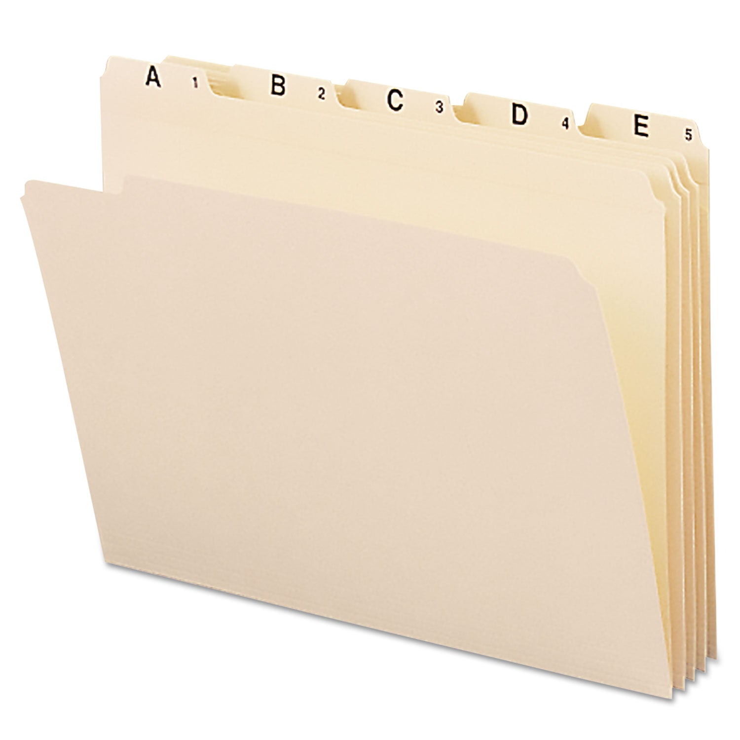 Indexed File Folder Sets, 1/5-Cut Prelabeled Tabs: A to Z, Letter Size ...