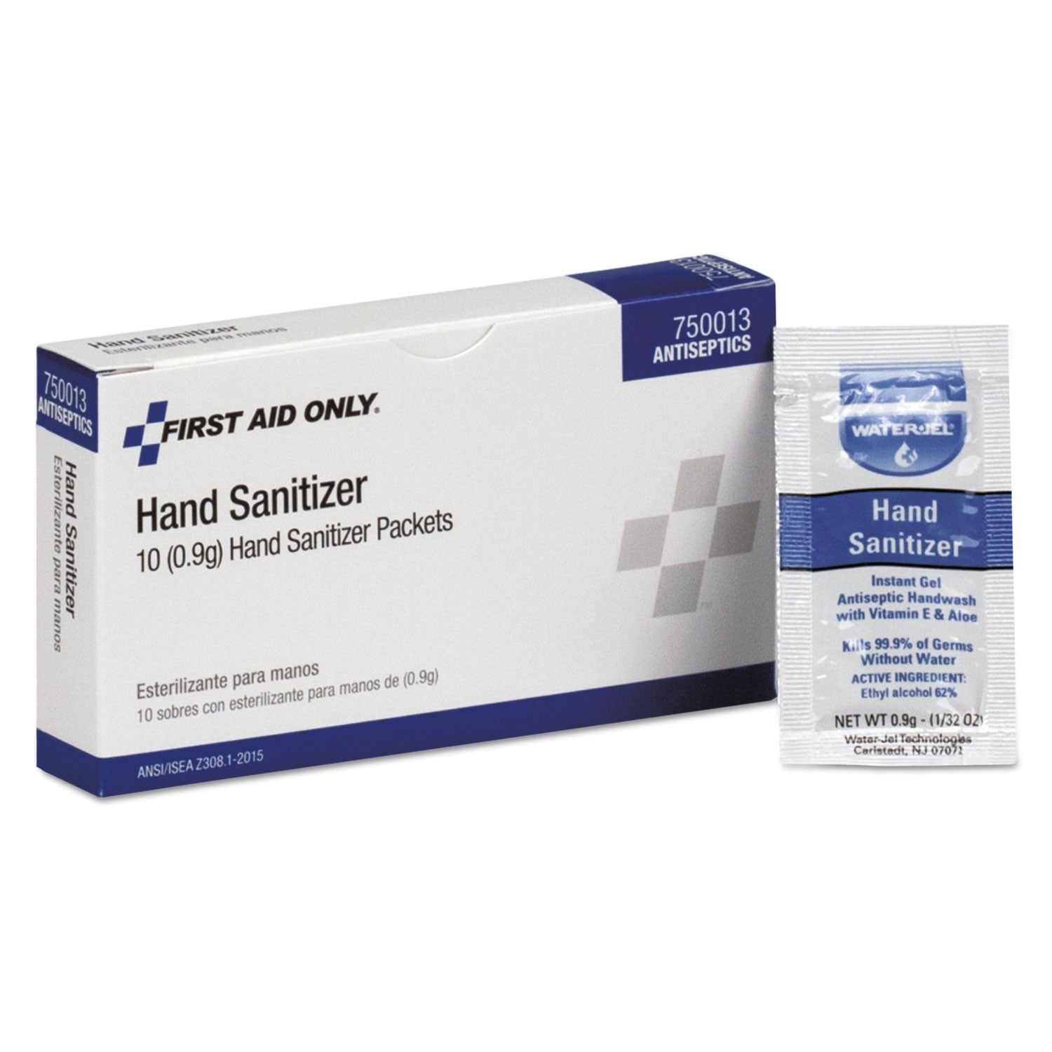 Gel Hand Sanitizer Packets for Unitized and First Aid Stations, 0.9 g ...