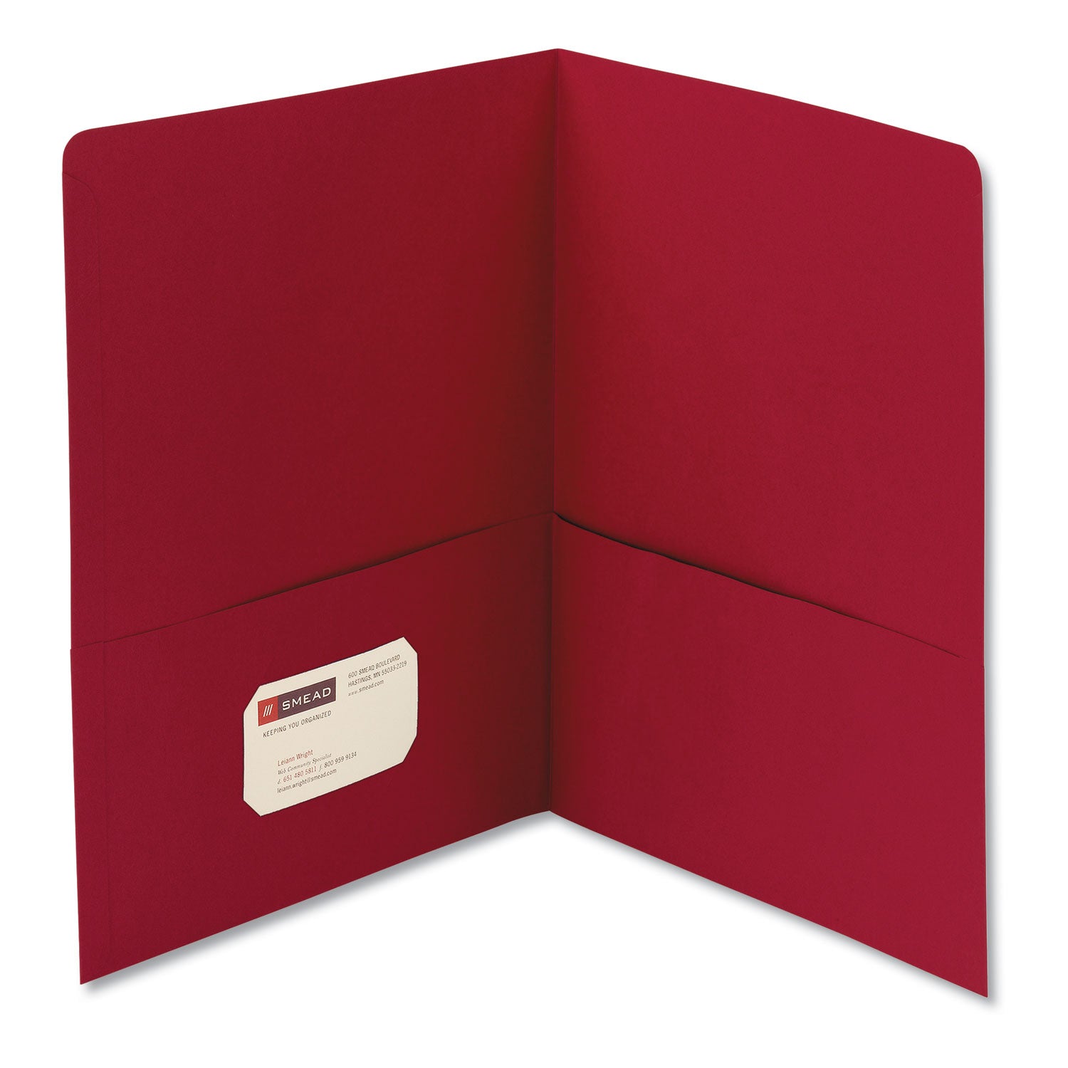 Two-Pocket Folder, Textured Paper, 100-Sheet Capacity, 11 x 8.5, Red ...