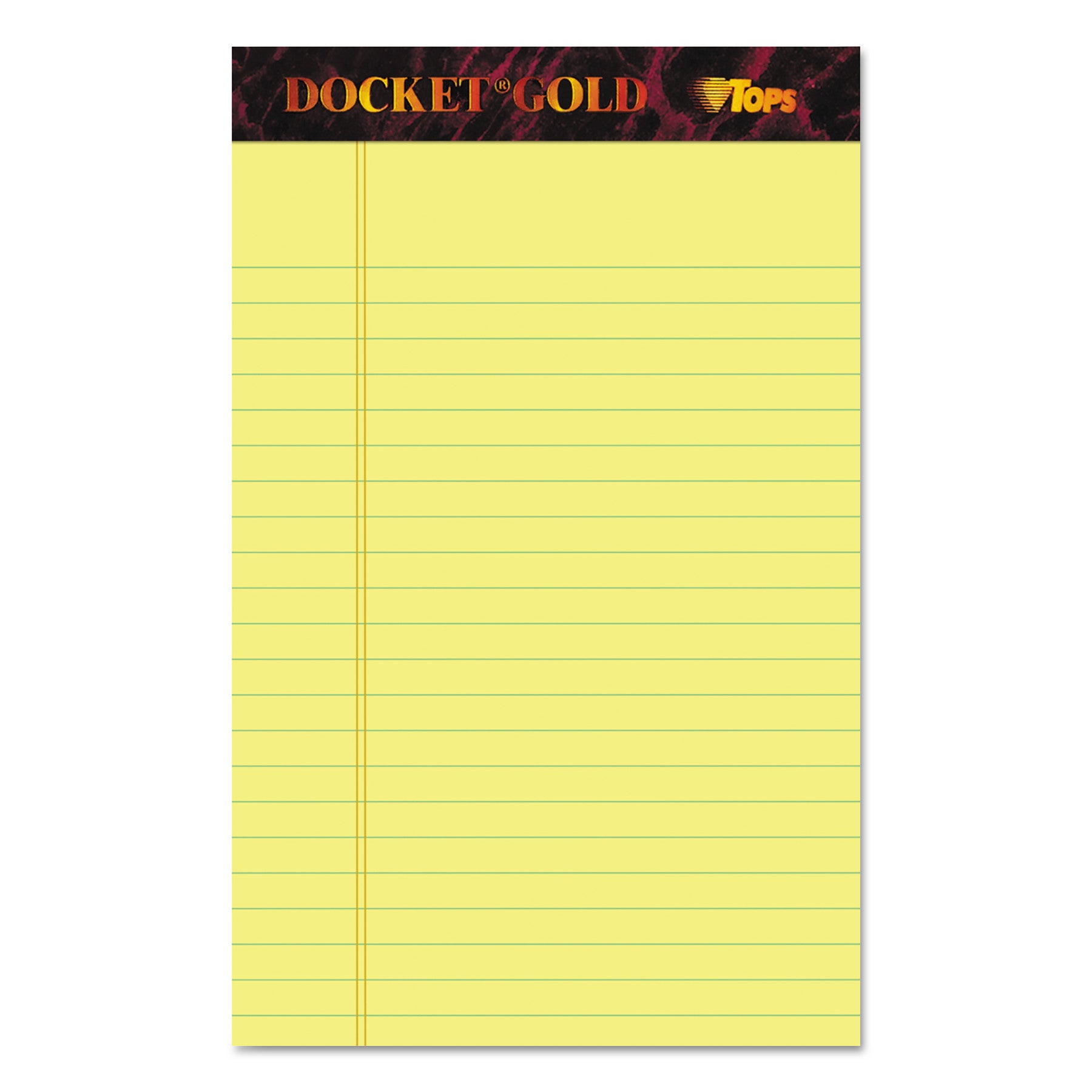 Docket Gold Ruled Perforated Pads, Narrow Rule, 50 Canary-Yellow 5 x 8 ...