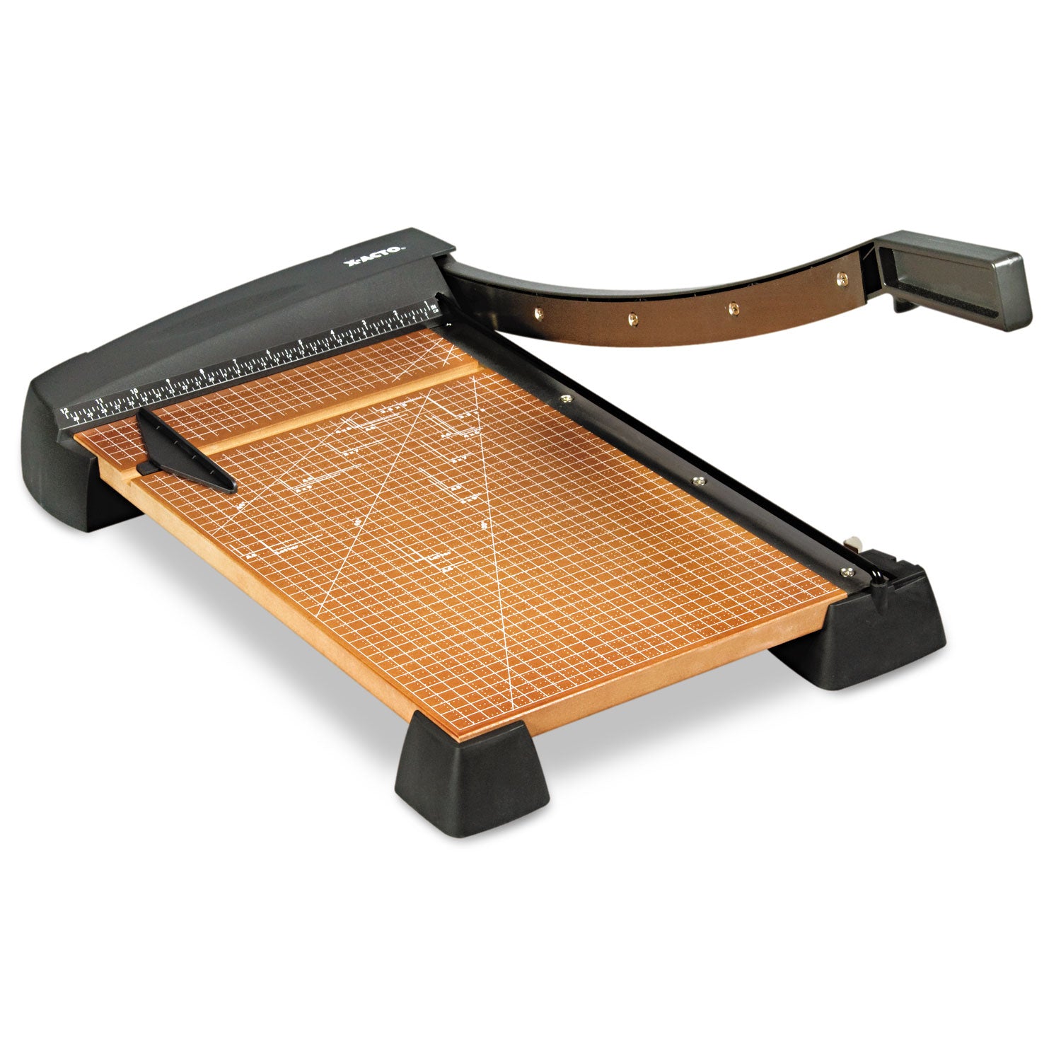 Heavy-Duty Wood Base Guillotine Trimmer, 15 Sheets, 18" Cut Length, 12 ...