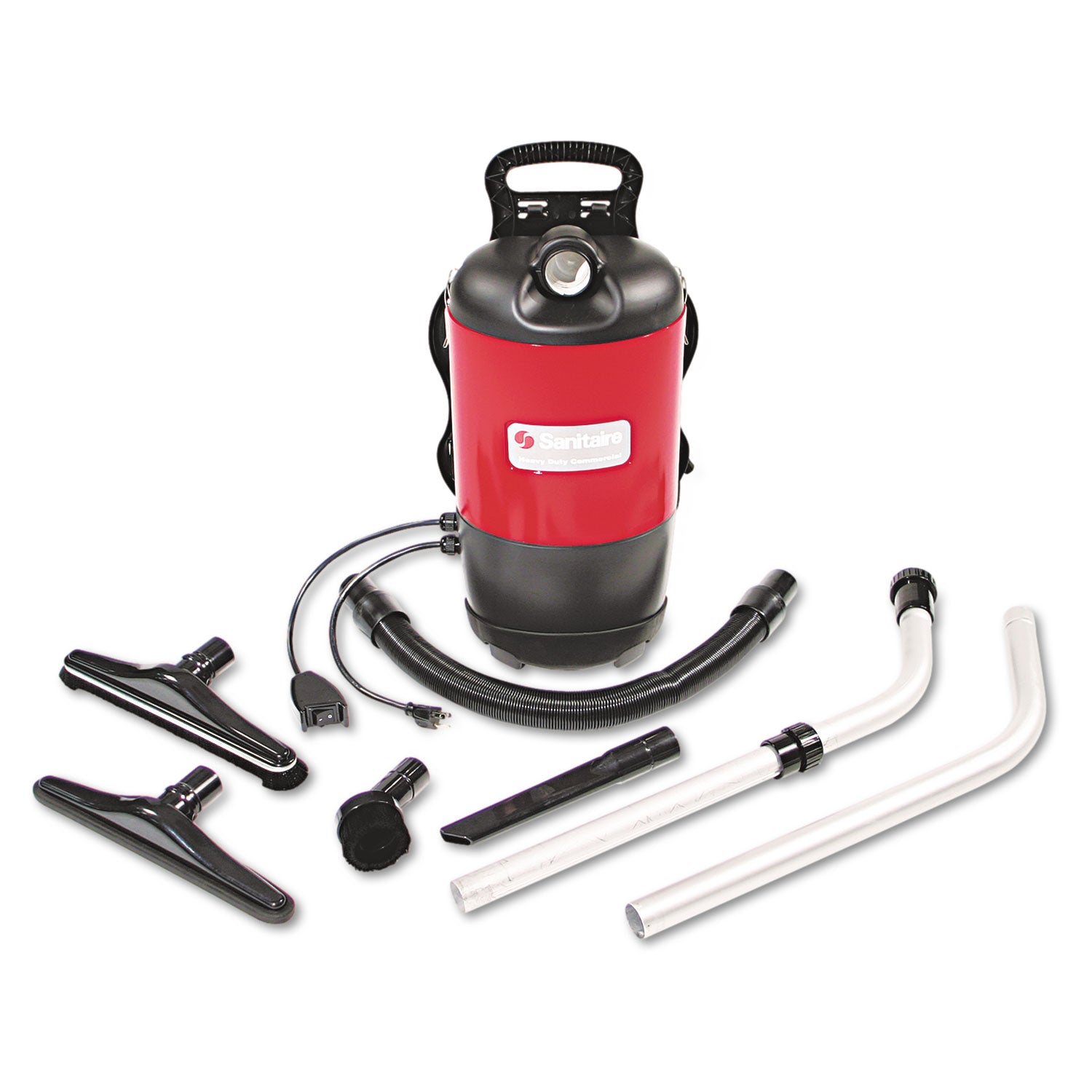 TRANSPORT QuietClean Backpack Vacuum SC412B, 1.5 gal Tank Capacity, Red ...