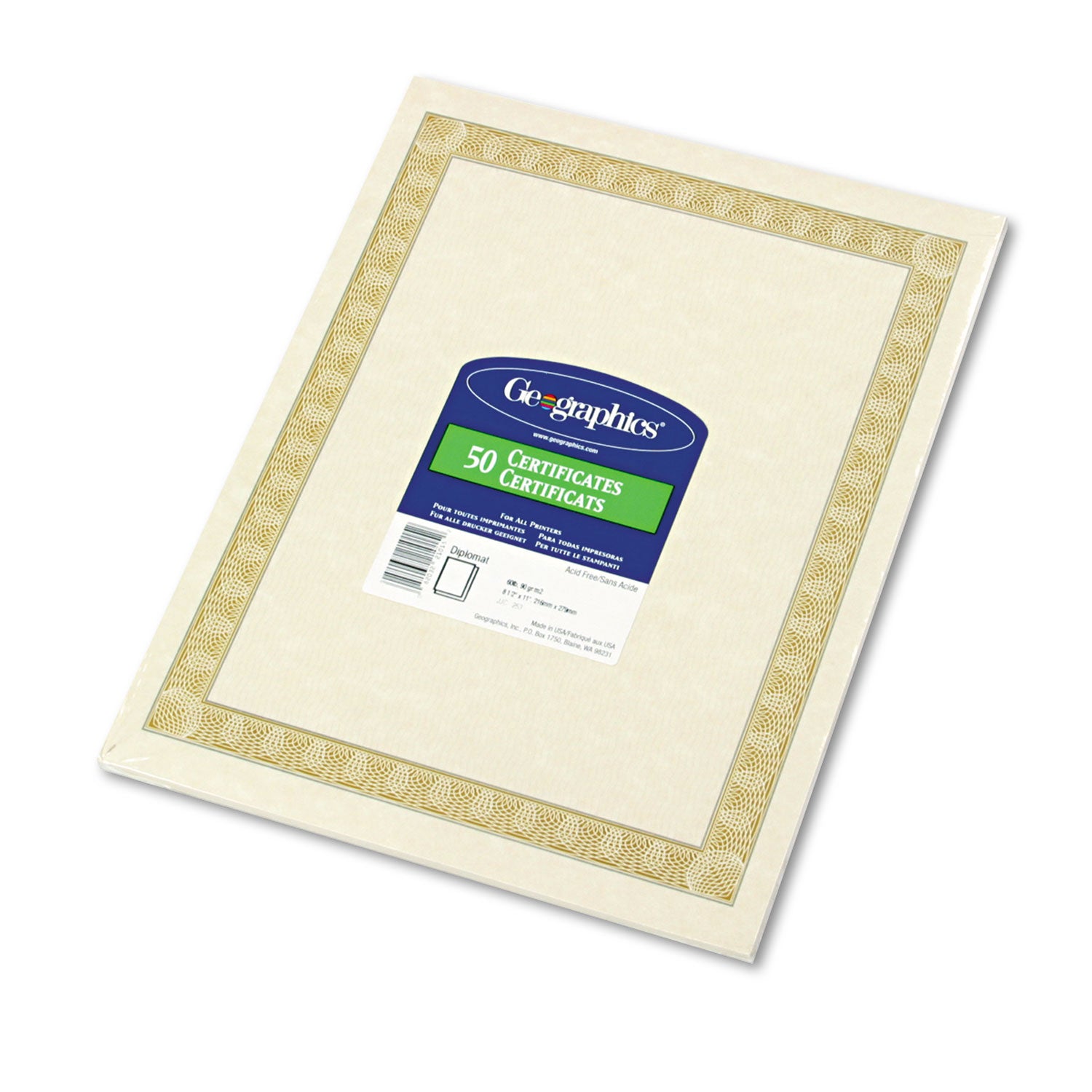 Archival Quality Parchment Paper Certificates, 11 x 8.5, Horizontal ...