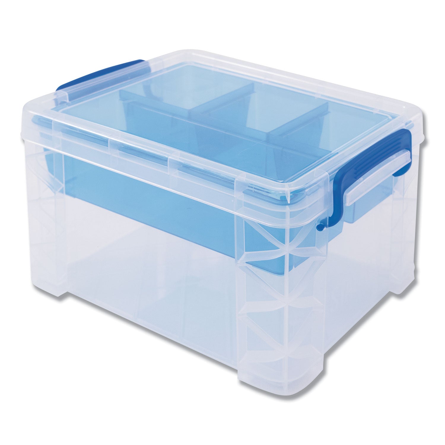 Super Stacker Divided Storage Box, 5 Sections, 7.5" x 10.13" x 6.5 ...
