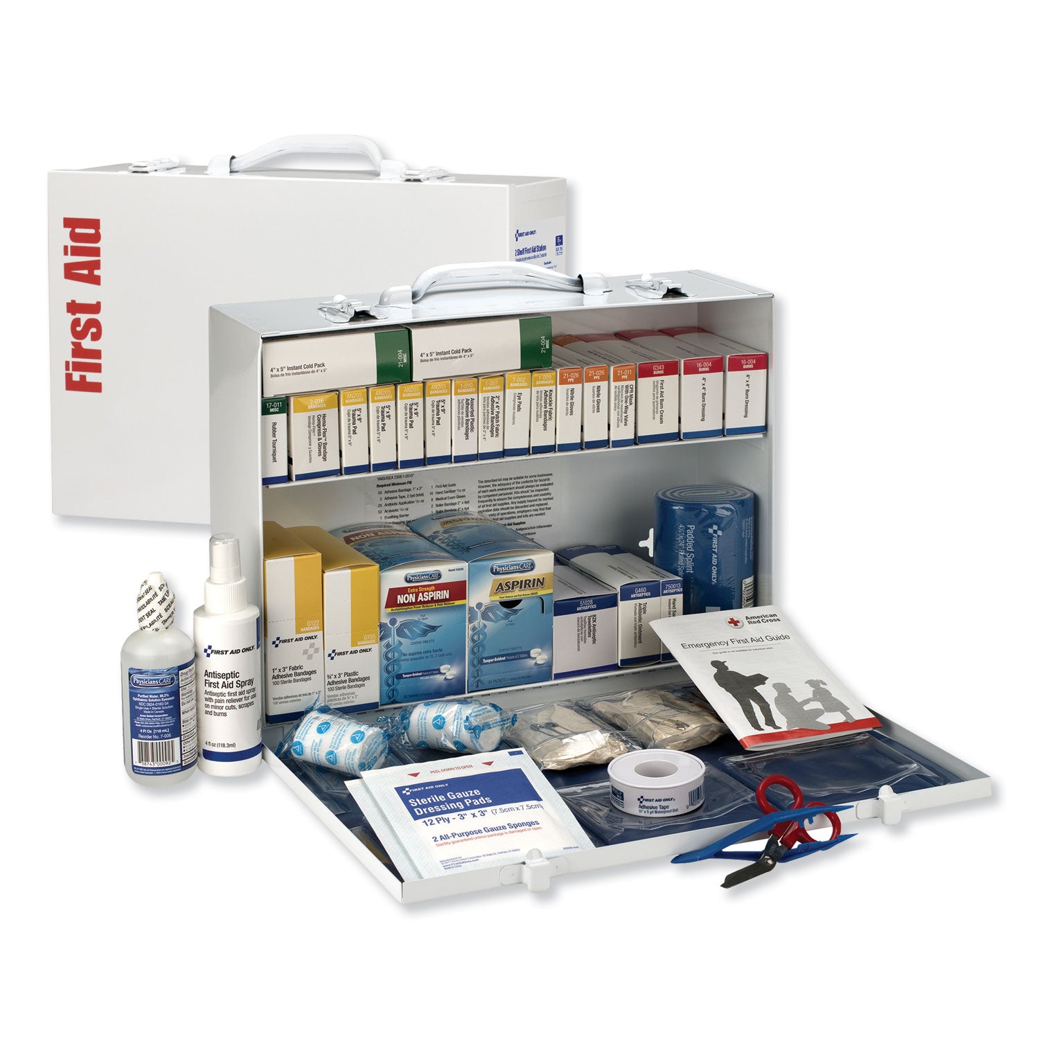 ANSI 2015 Class B+ Type I and II Industrial First Aid Kit for 75 People ...