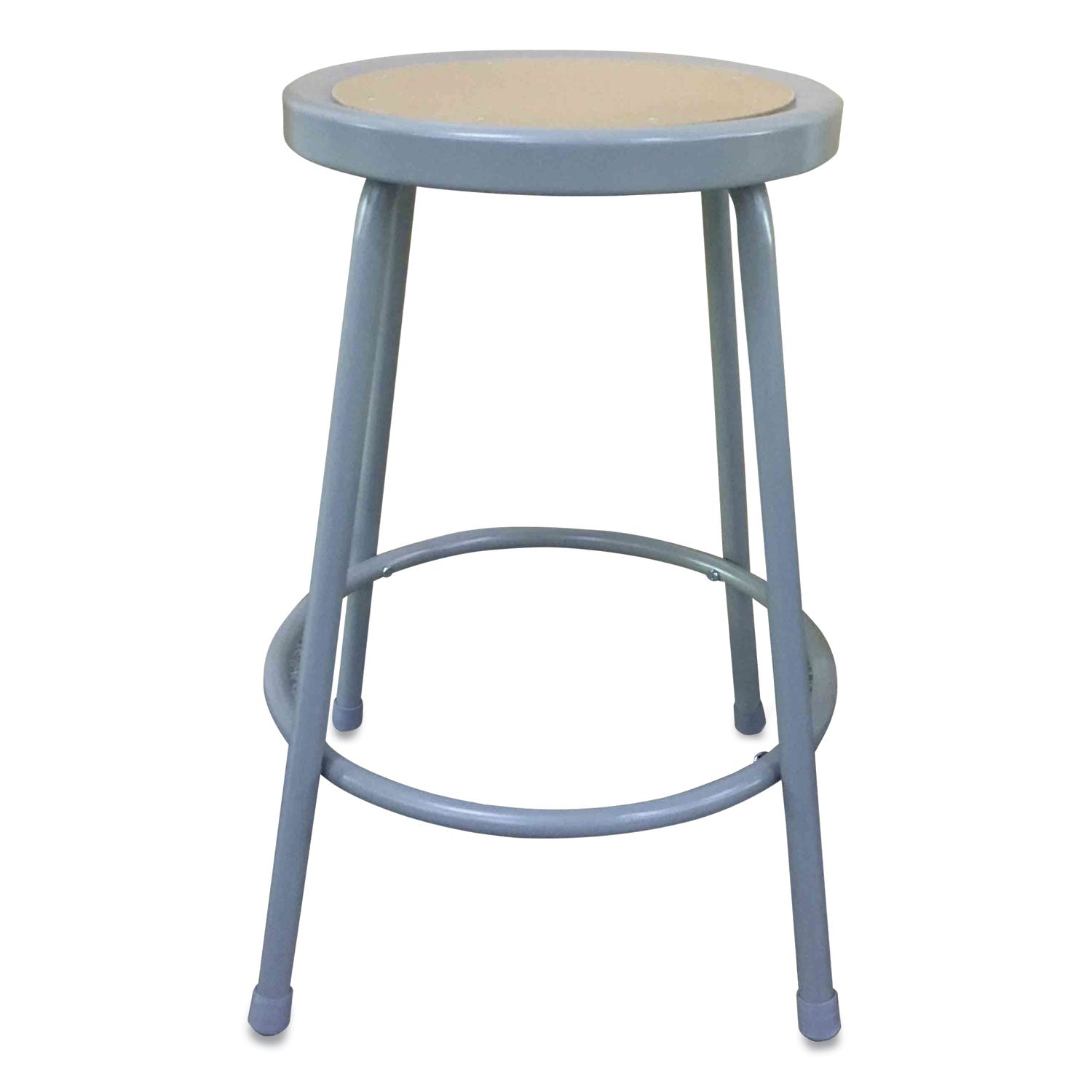 Industrial Metal Shop Stool, Backless, Supports Up to 300 lb, 24" Seat ...