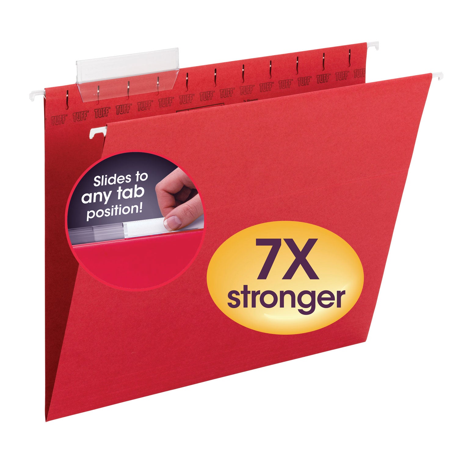 TUFF Hanging Folders with Easy Slide Tab, Letter Size, 1/3-Cut Tabs ...