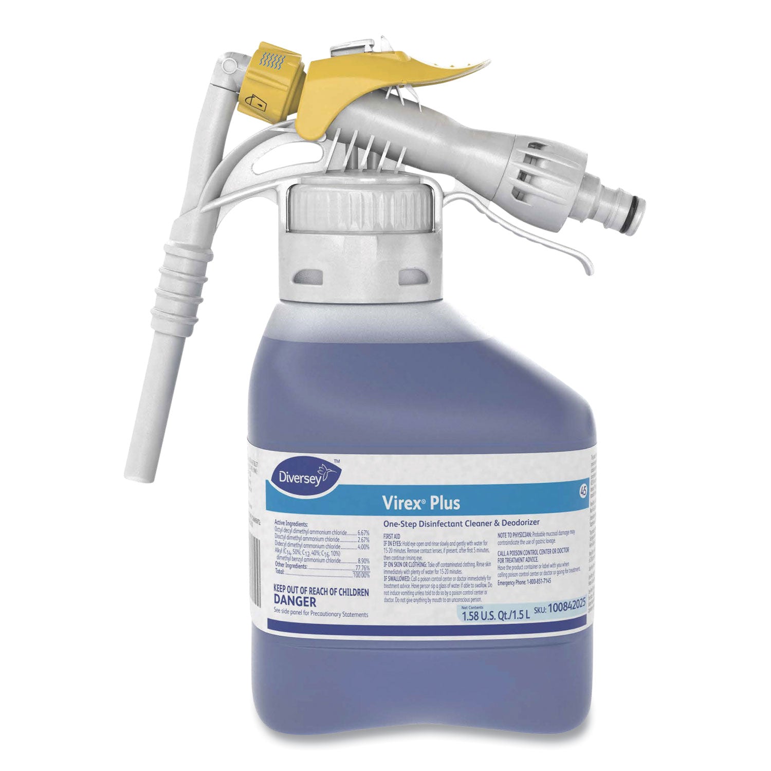Virex Plus One-Step Disinfectant Cleaner and Deodorant, 1.5 L Closed ...