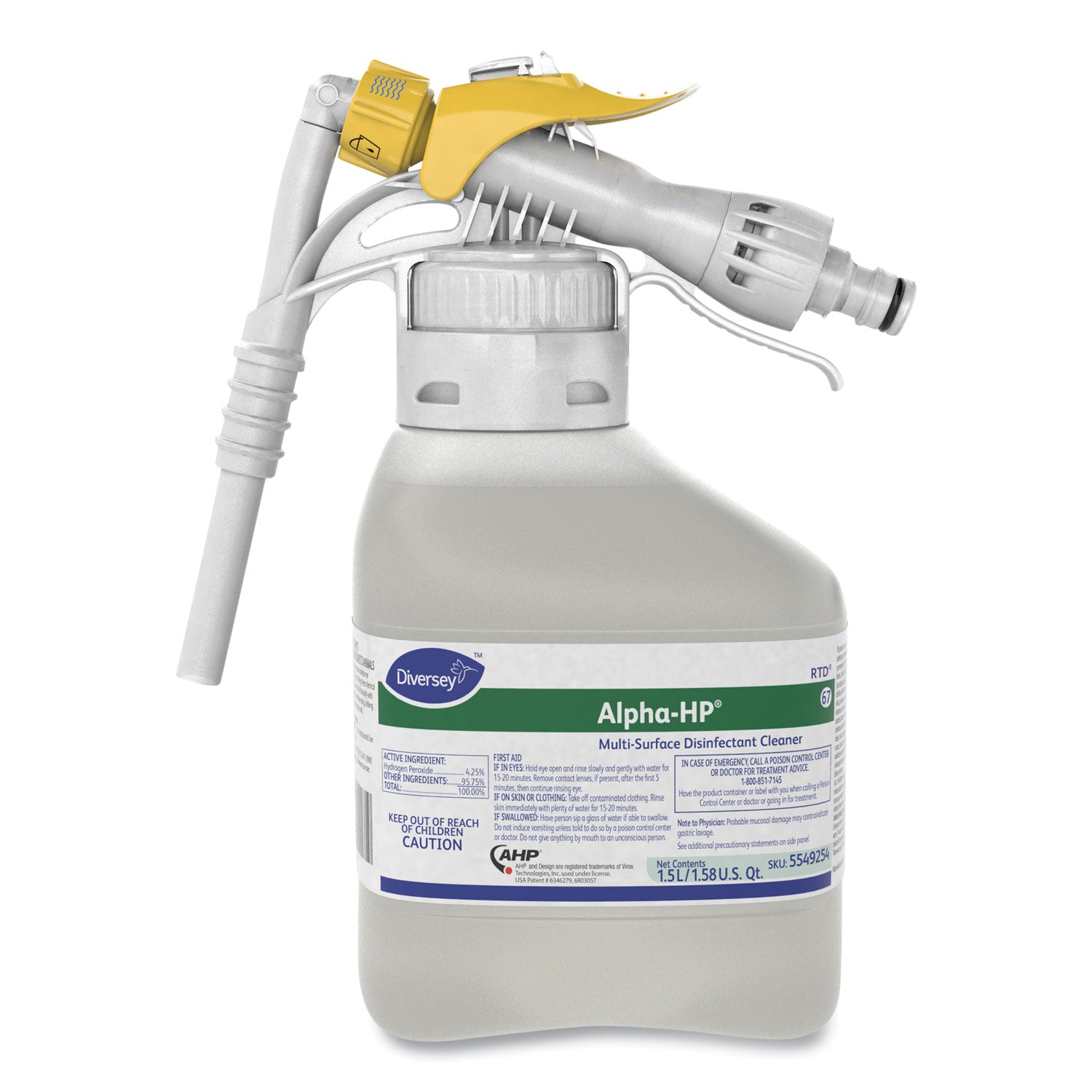 Alpha-HP Multi-Surface Disinfectant Cleaner, Citrus Scent, 1.5 L RTD ...
