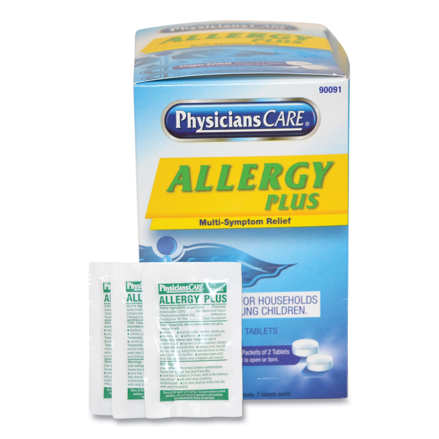 Allergy Antihistamine Medication, Two-Pack, 50 Packs/Box by ...
