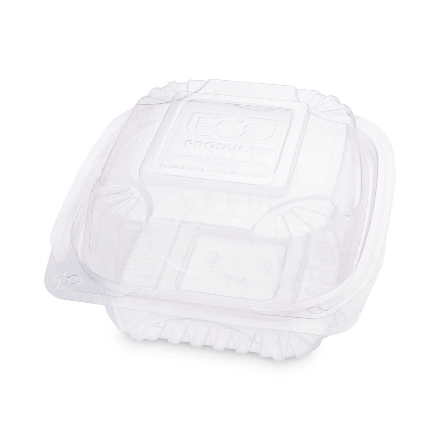 Clear Clamshell Hinged Food Containers, 6 x 6 x 3, Plastic, 80/Pack, 3 ...