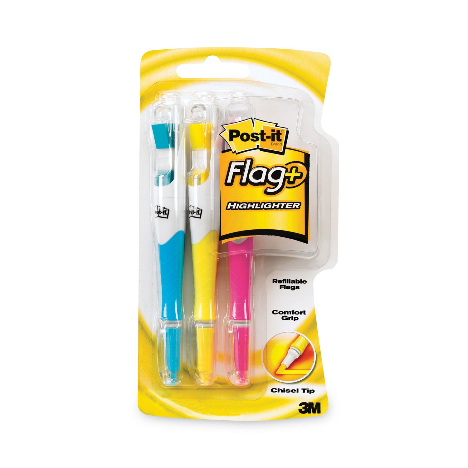 Flag+ Highlighter, Assorted Ink/Flag Colors, Chisel Tip, Assorted ...