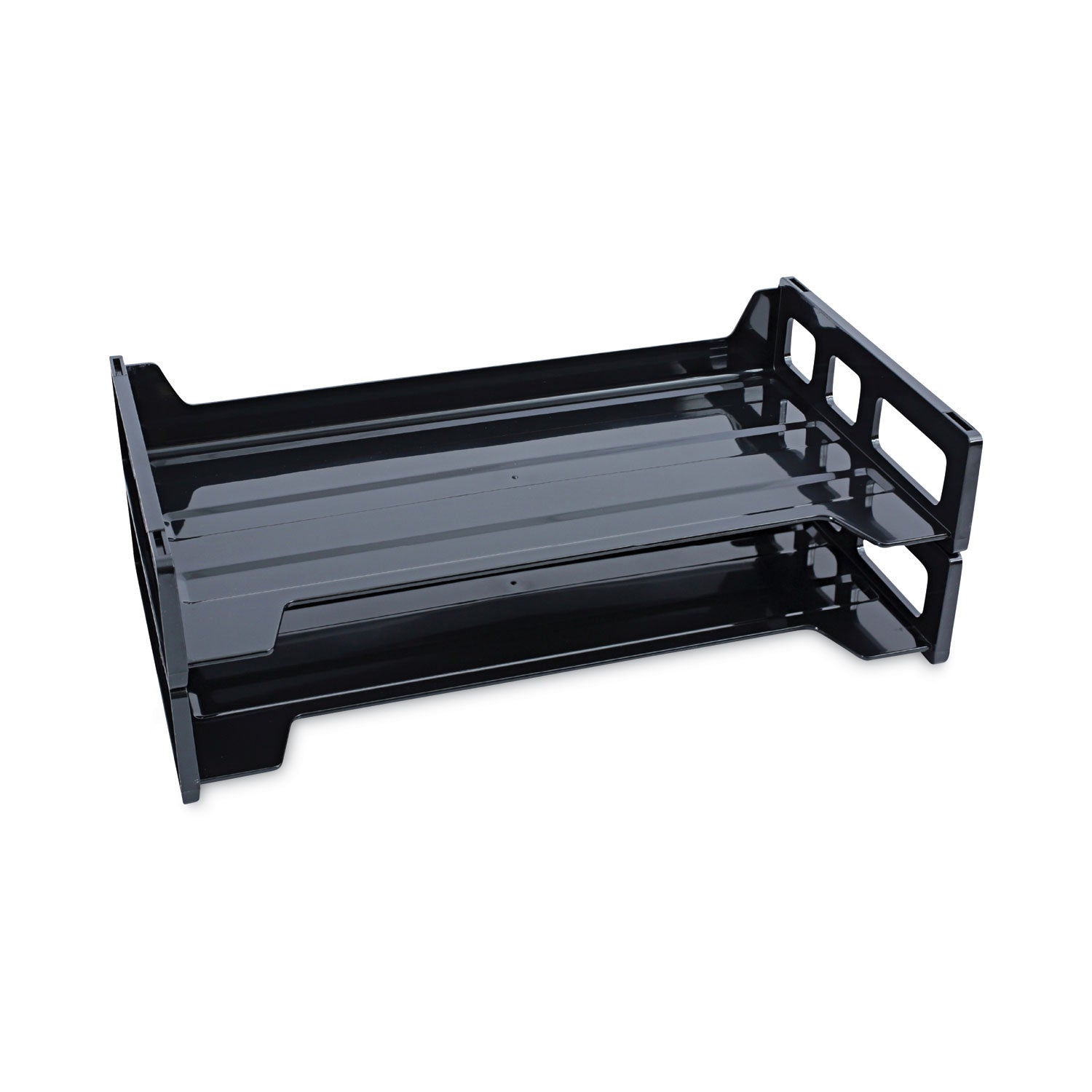 Recycled Plastic Side Load Desk Trays, 2 Sections, Legal Size Files, 16 ...