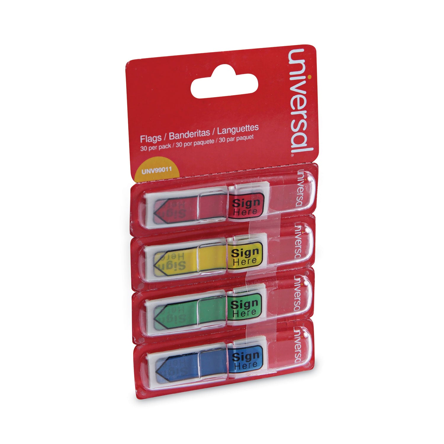 Deluxe Message Arrow Flags, "Sign Here", Assorted Colors, 120/Pack by ...