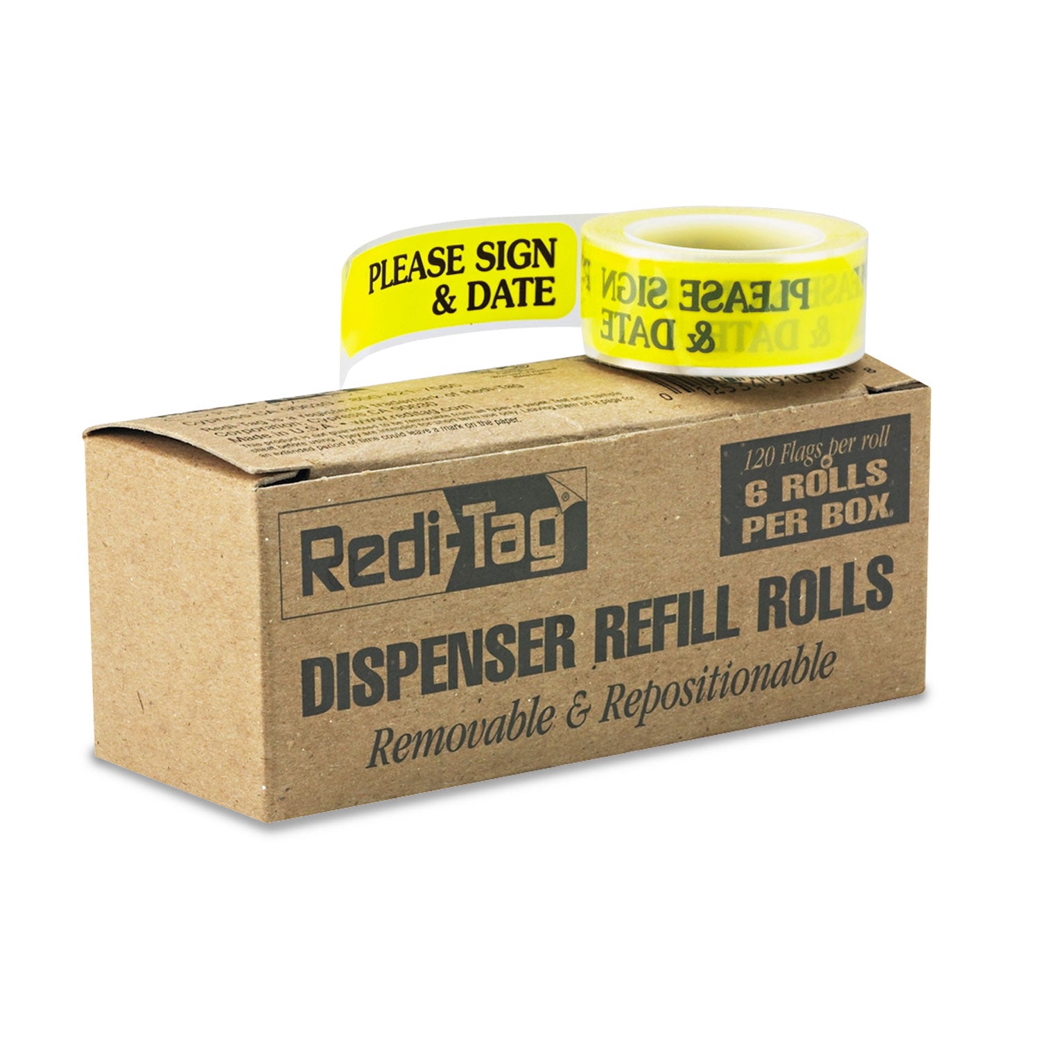 Arrow Message Page Flag Refills, "Please Sign and Date", Yellow, 120 ...