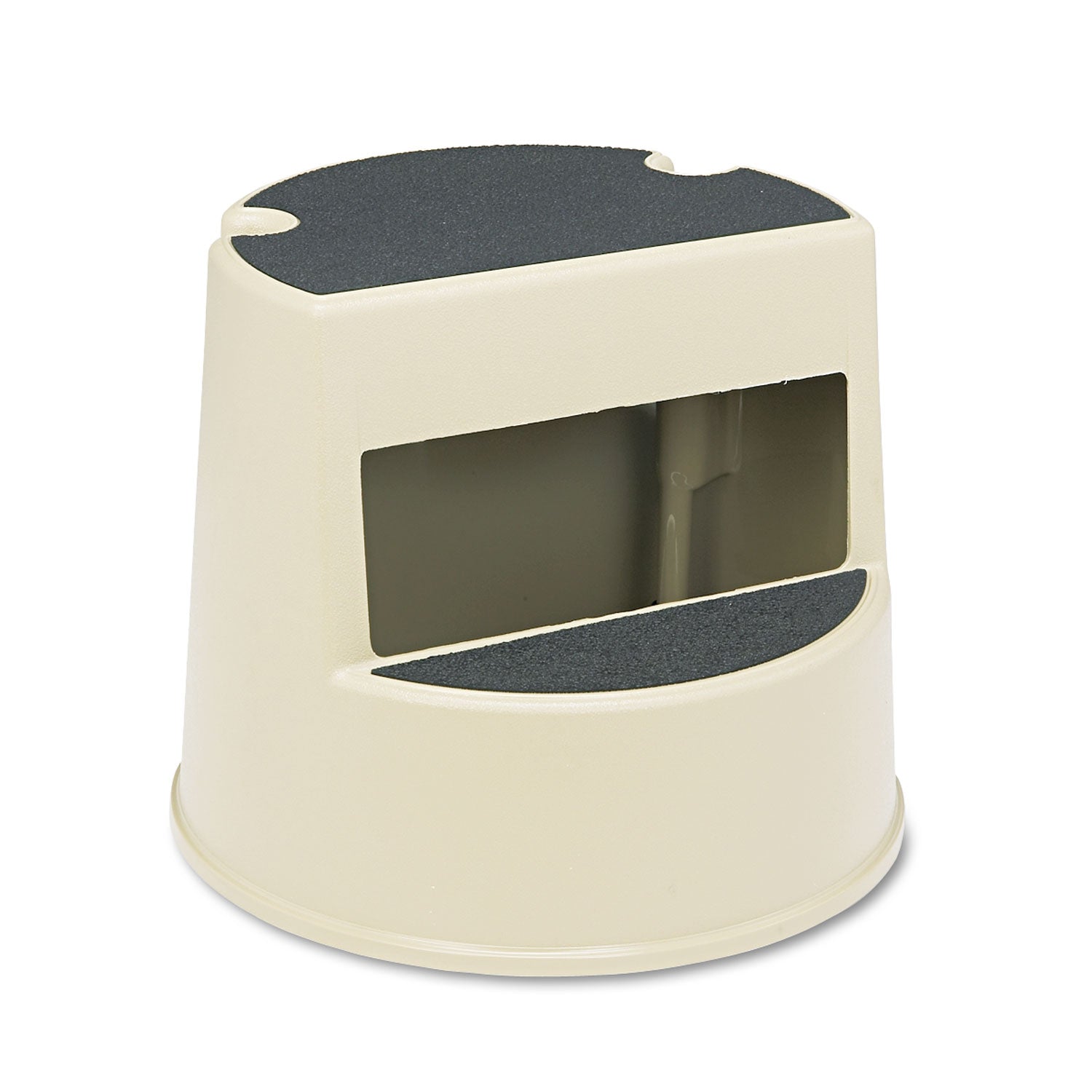 Rolling Step Stool, Curved Design, 2-Step, Retracting Casters, 350 lb ...
