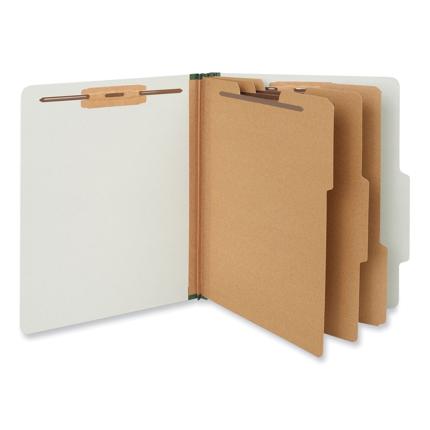 Eight-Section Pressboard Classification Folders, 3 Dividers, Letter ...